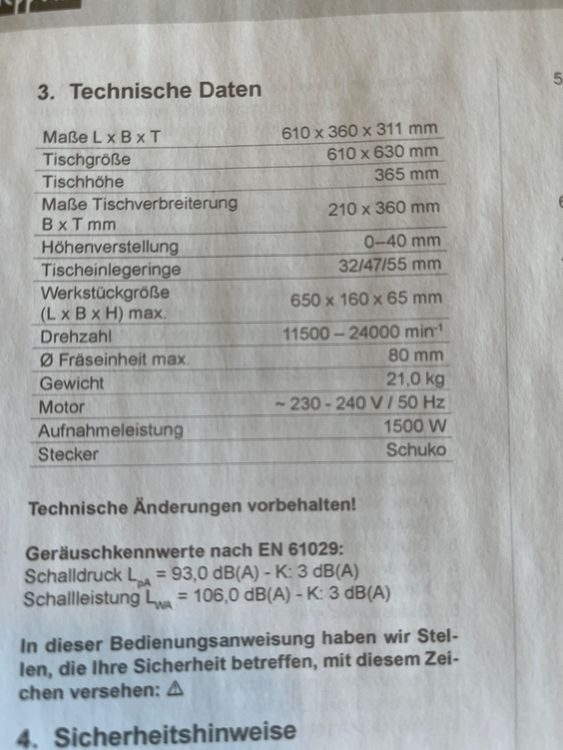 Tischfräsemaschiene scheppach HF 50 fast wie neu | Kaufen auf Ricardo