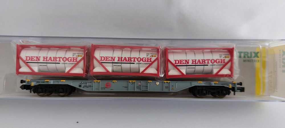 Minitrix Containertragwagen DEN HARTOGH 15537 | Kaufen auf Ricardo