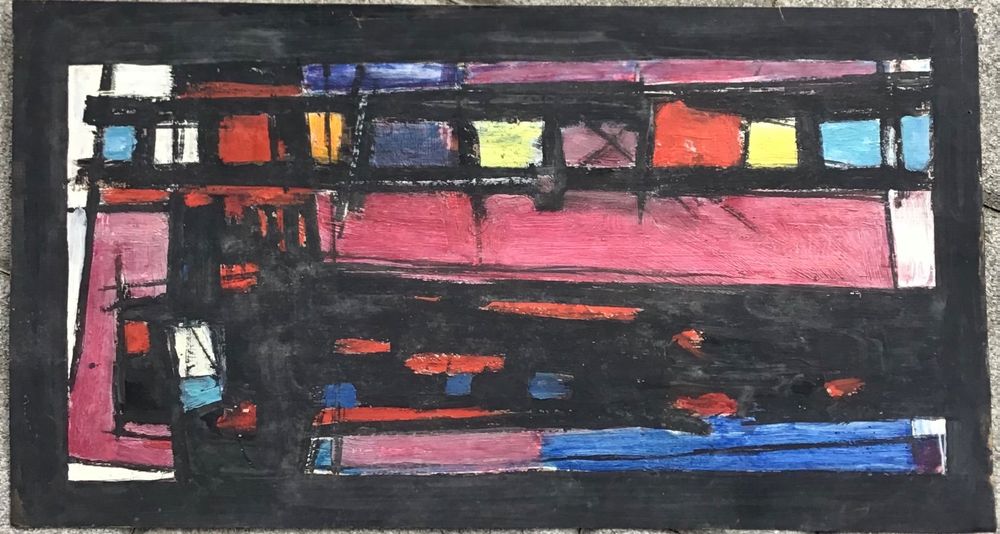 André BRECHET (1921-1993) Abstrakte Mischtecknik | Kaufen auf Ricardo