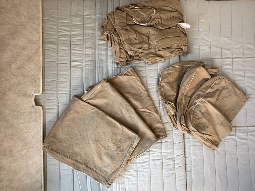 Bettsofa 3er Schlafsofa Ikea Ektorp Pixbo mit Bezügen beige (Gebraucht) in Zürich für CHF 10 ...