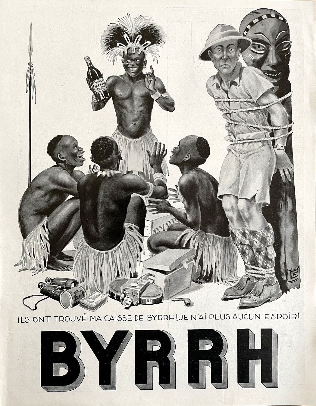 Byrrh In Afrika - Alte Werbung /Ancienne réclame 1934 (Gebraucht) in ...