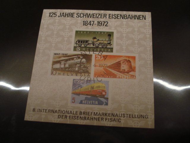 Vigenttenblock 125 Jahre Schweizer Eisenbahnen 1972 ** | Comprare su Ricardo