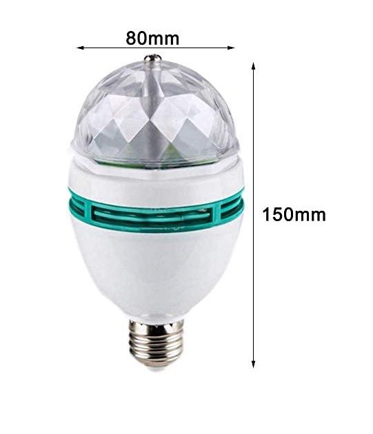 2 Stück E27 3W RGB LED Mini Ball Drehender Kristall Bühnenli (Neu und ...