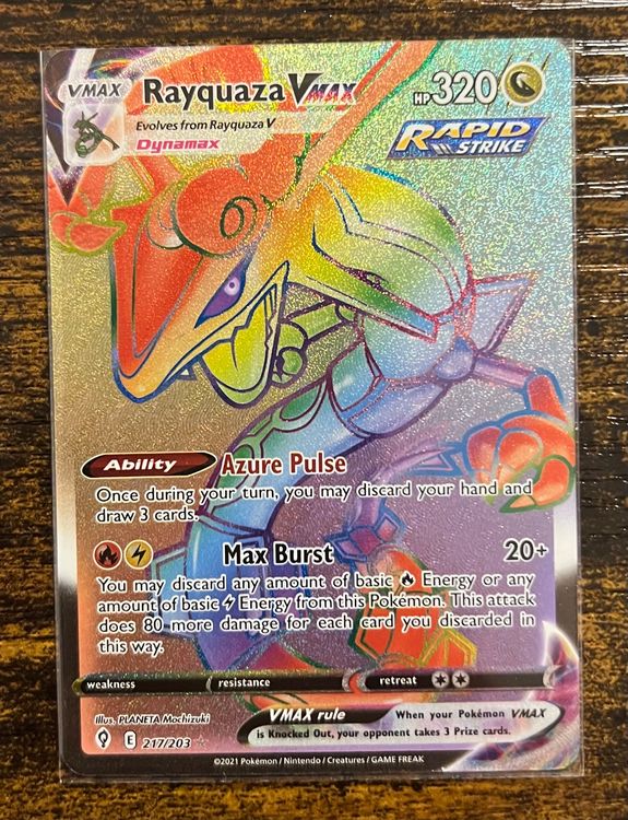 Rayquaza VMAX Rainbow Rare Boosterfrisch | Kaufen auf Ricardo