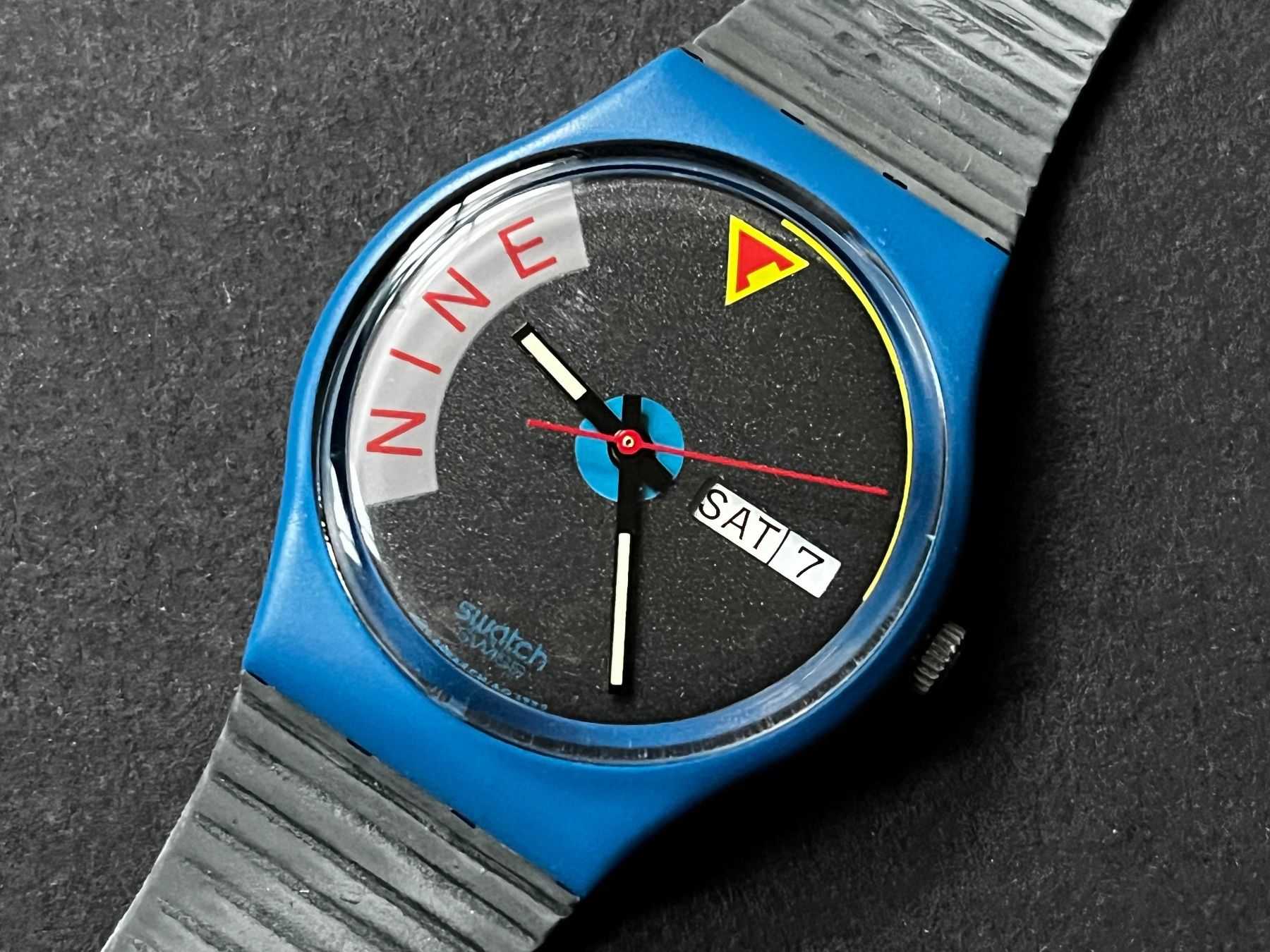 Swatch Gent Blue Jet GS701 1989 selten - fabrikneu OVP (Neu und ...