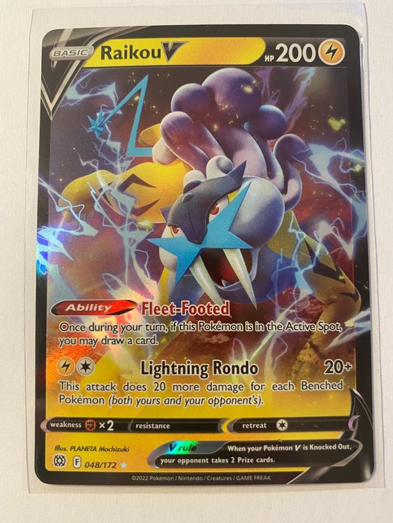 Pokemon Raikou V 048/172 Brilliant Stars EN | Kaufen auf Ricardo