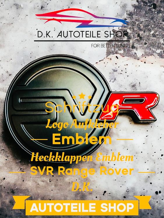 Range Rover SVR Emblem Schriftzug Logo aus Metall NEU (Neu und ...