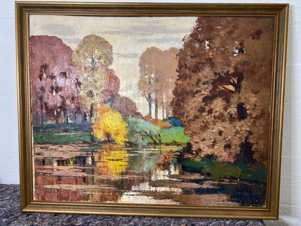 Emile LECOMTE (1866-1938)Tableau Peinture sur toile | Kaufen auf Ricardo