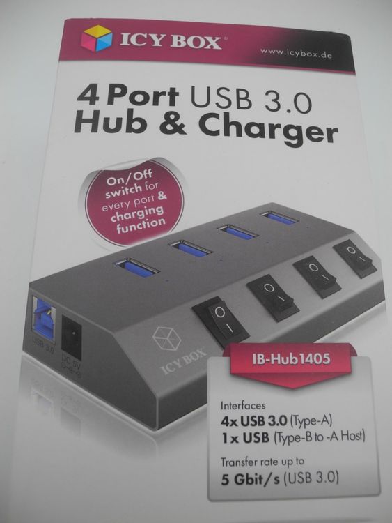 Icy Box 4 Port USB 3.0 Hub & Charger, Nr. 89b | Kaufen auf Ricardo