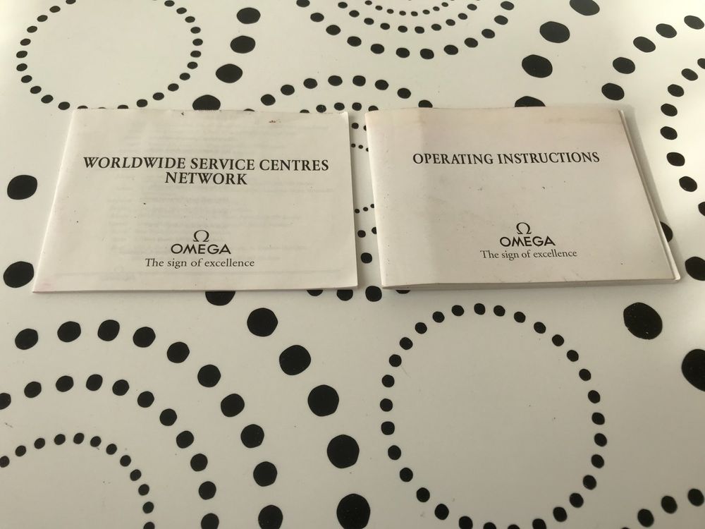 OMEGA ORIGINAL - OPERATING INSTRUCTIONS - VINTAGE 1993 RARE (Neu ...