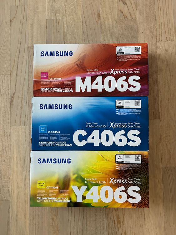 Samsung CLT - 406S (Cyan, Magenta, Yellow) (Neu und originalverpackt ...