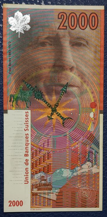 **RAR**2000 Franken Banknote UBS (Neu (gemäss Beschreibung)) in Hittnau für CHF 160 – mit ...