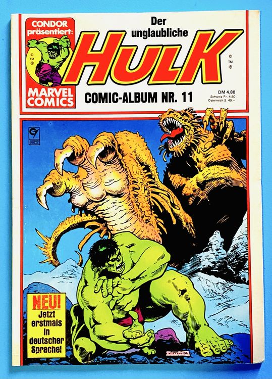 Hulk Comic-Album Nr. 11, Condor Verlag (Gebraucht) in Zuerich für CHF 8 ...