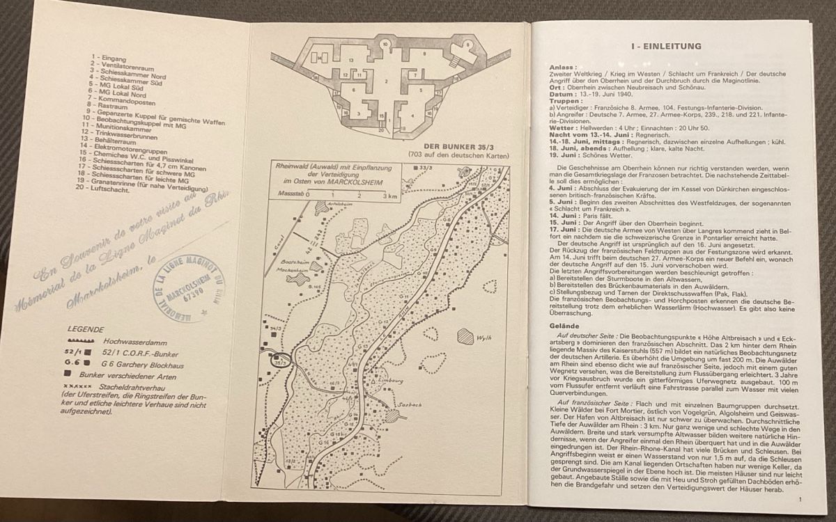 Elsass, Maginot Panzerwerk Nr. 35/3, Marckolsheim(Elsass) (Gebraucht ...