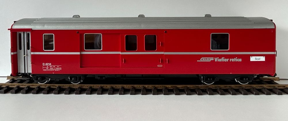 LGB 30690 RhB-Gepäckwagen D 4214 mit Metallradsätze (Gebraucht) in ...