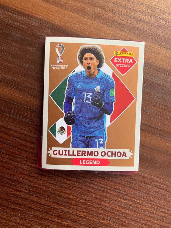 ♥ Panini WM Extra Sticker Guillermo Ochoa Legend Quatar 2022 (Neu ...