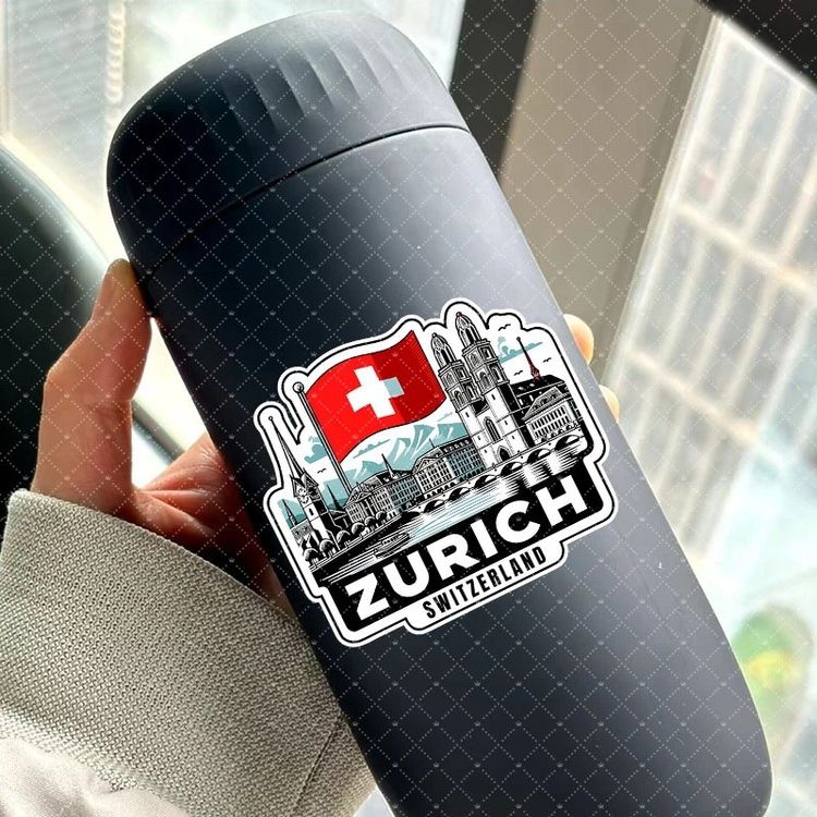 1 Stk. Sticker Aufkleber - Zurich Stadt Schweizer Flagge (Neu und ...