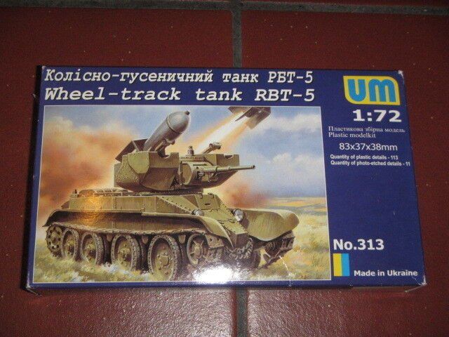 plastic model kit 1/72 unimodels 313 WHEEL TRACK TANK RBT 5 (Neu und ...