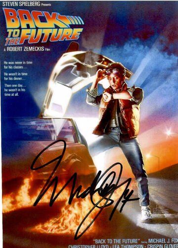 BACK TO THE FUTURE Michael J. FOX / TOP AUTOGRAMM (Gebraucht) in Egg b ...