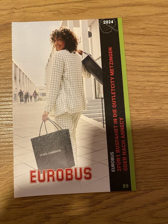 2:1 Gutschein Busfahrt Eurobus (Neu (gemäss Beschreibung)) in Liestal für CHF 0.25 – mit ...