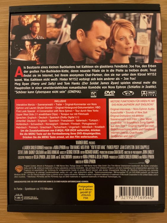 Email für Dich (1998) DVD 📀 - Tom Hanks (Neu (gemäss Beschreibung)) in Sierre für CHF 4.95 – mit ...