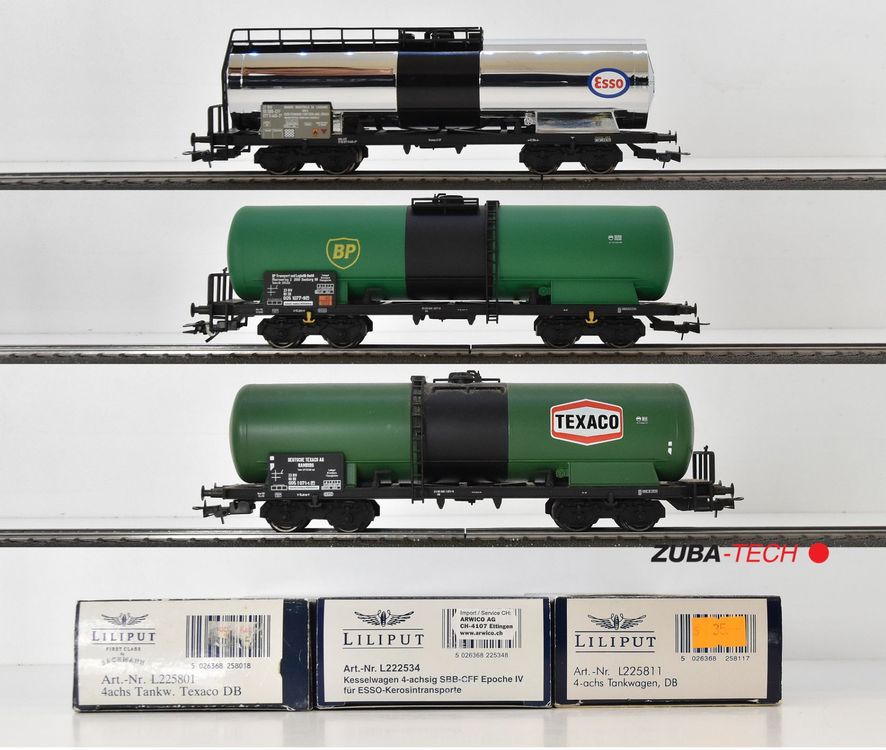 3x Liliput Kesselwagen der SBB/DB H0 GS mit OVP | Kaufen auf Ricardo