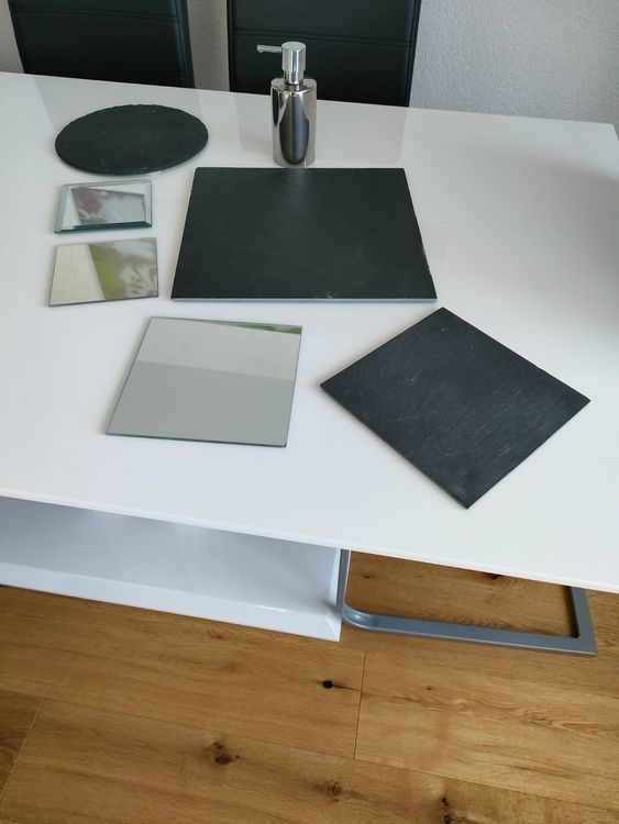 SPIRELLA SEIFENSPENDER, SPIEGEL, SCHIEFERPLATTEN (Gebraucht) in Aefligen für CHF 10 – mit ...