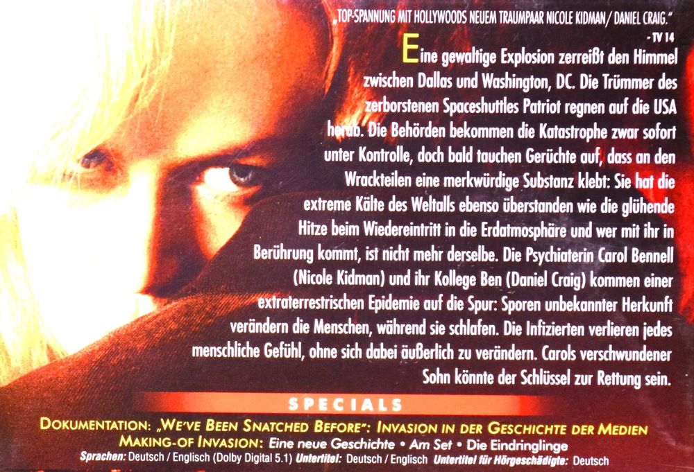 INVASION / NICOLE KIDMAN / DANIEL CRAIG (Gebraucht) in Luzern für CHF 0.3 – mit Lieferung auf ...