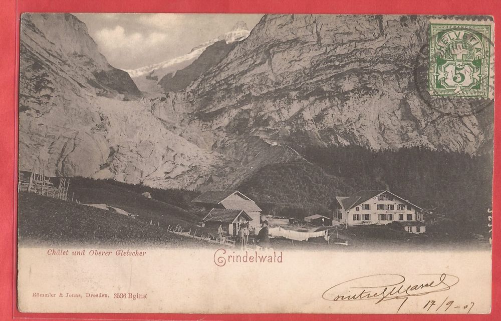 Grindelwald - Châlet und Oberer Gletscher - 1907 (Gebraucht) in Fislisbach für CHF 5 – mit ...