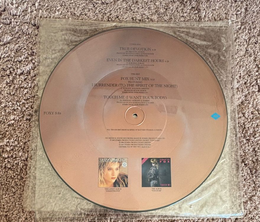 Samantha Fox Picture Disc, Samantha Fox – True Devotion (Gebraucht) in ...