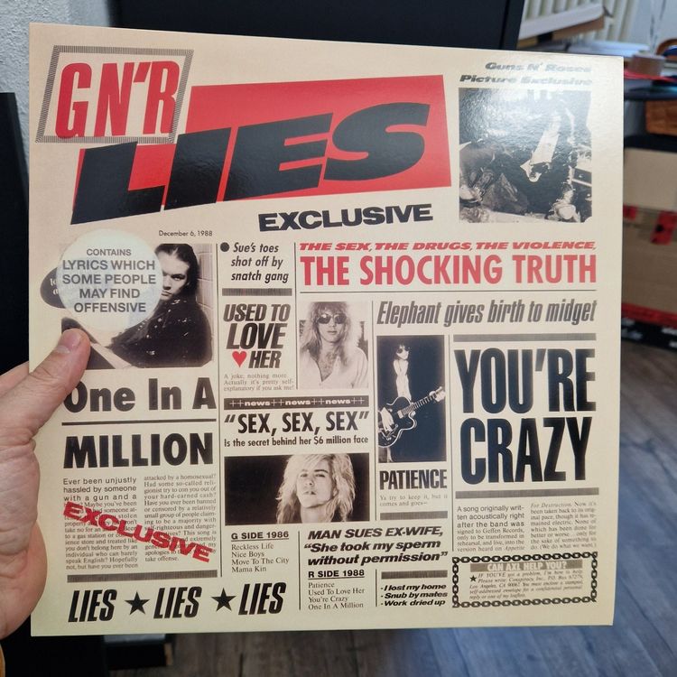 Guns N' Roses – G N' R Lies - 1988 LP - New reissue NEW | Acheter sur ...