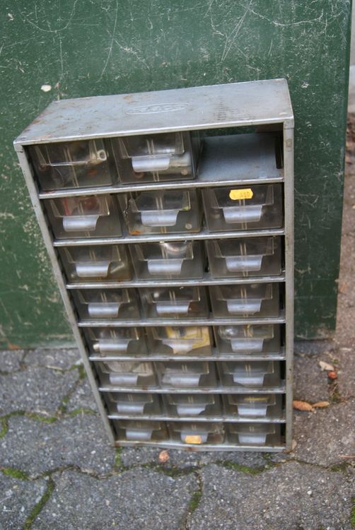 Schubladenstock raaco Metall, Schubladen Plastik, gefüllt (Gebraucht ...