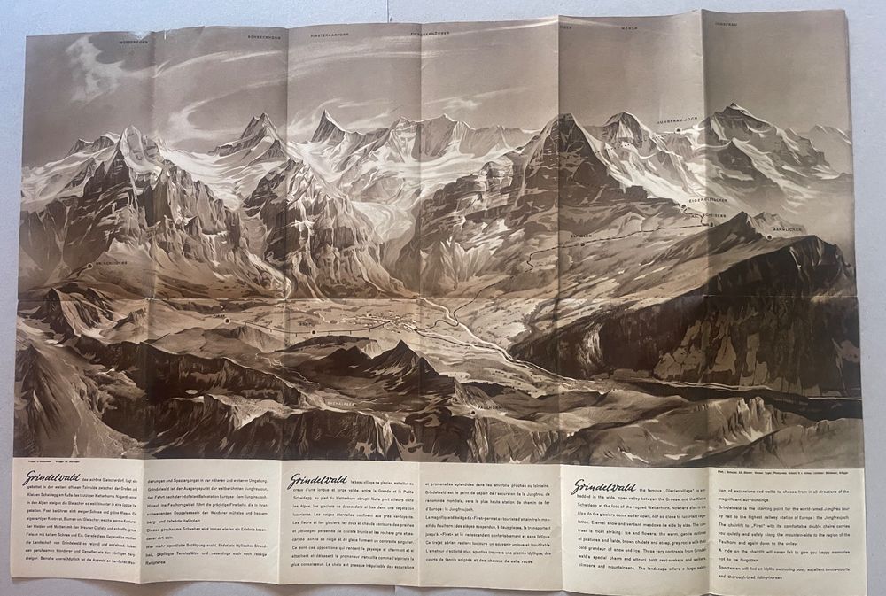 Grand prospectus Grindelwald 1952/ liste de prix des hôtels (Gebraucht ...