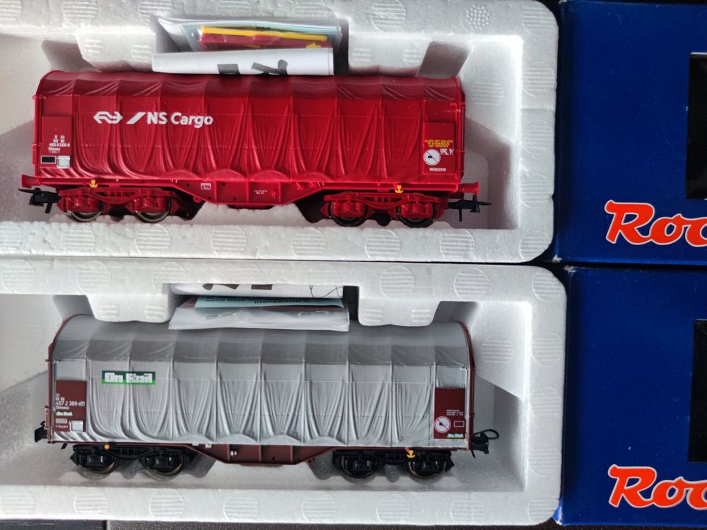 2x Roco H0 67729 67728 Schiebeplanwagen On Rail NS Cargo (Neu (gemäss ...