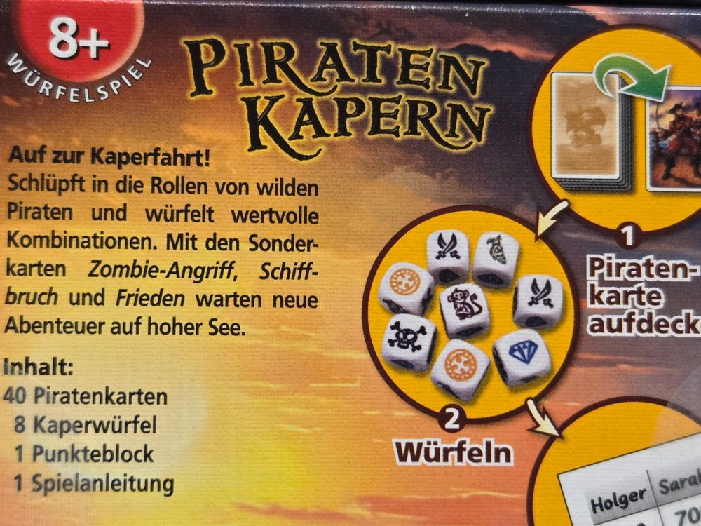 🏴‍☠PIRATEN KAPERN (für 2-5 Spieler / ab 8 Jahren / 30 Min.) (Neu und ...