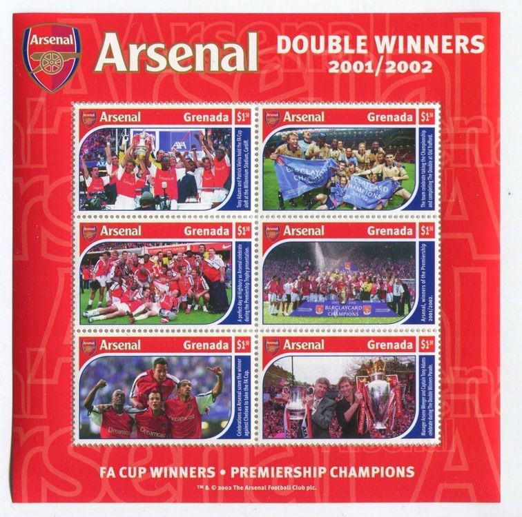 Block "Fussball. Arsenal". Grenada. (Neu und originalverpackt) in Basel ...