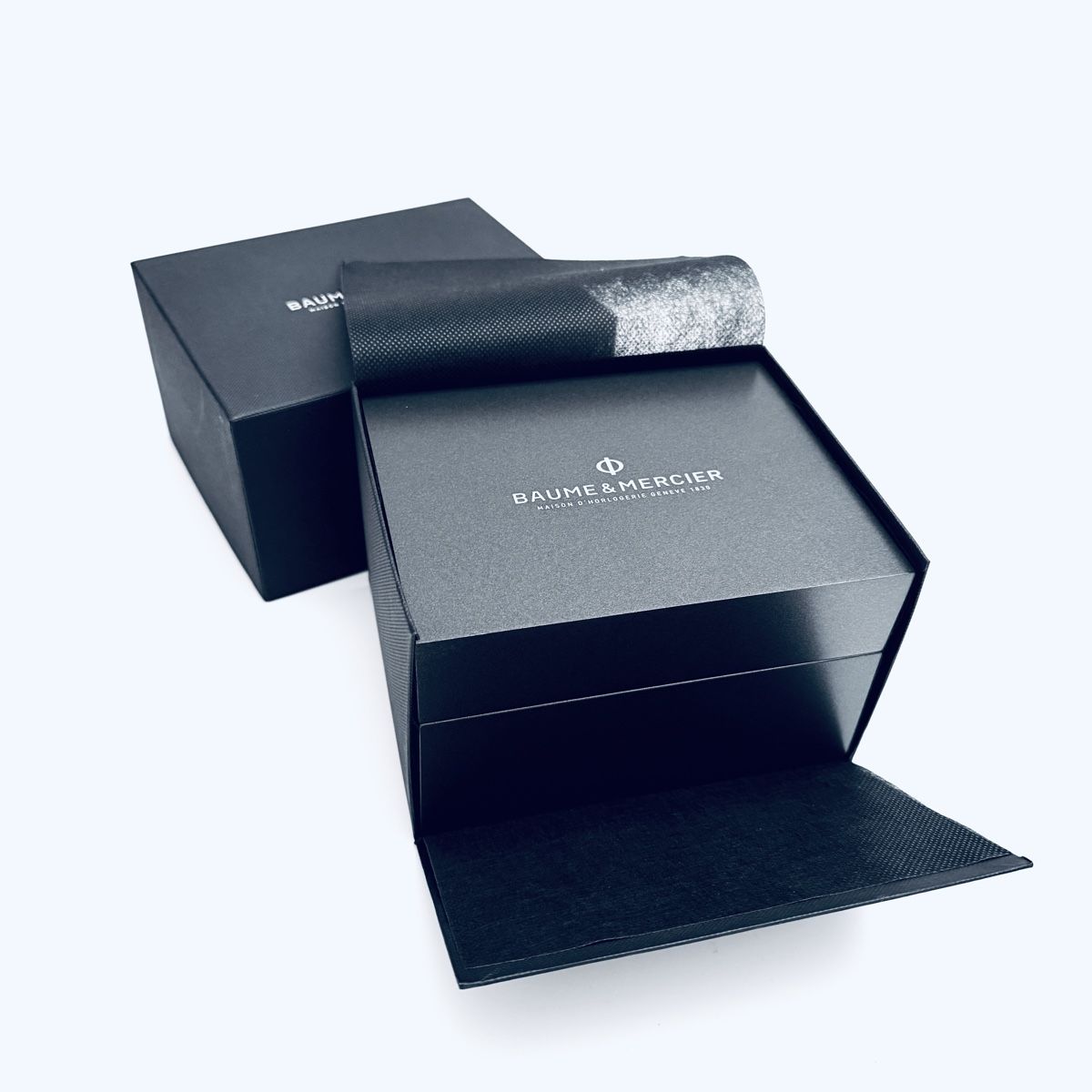 Baume und Mercier Uhrenbox Anthrazit. OHNE UHR. (Neu (gemäss ...