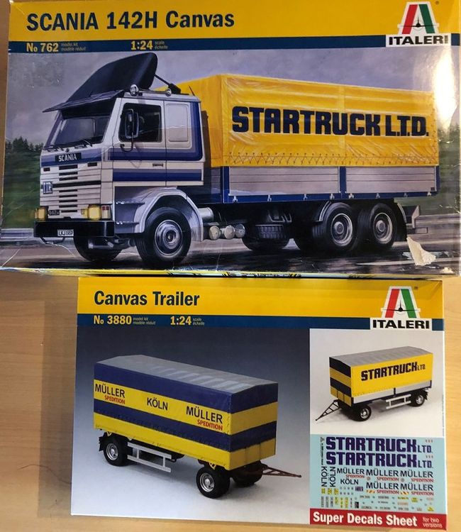 Italeri 762&Anhänger 3880 Scania 142H Canvas/ Anhänger 1:24 (Neu und originalverpackt) in Suberg ...