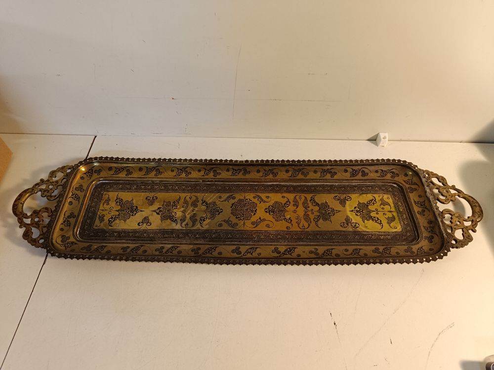Tablett Antikes Messing, orientalisch, graviert (nov157) (Gebraucht) in ...
