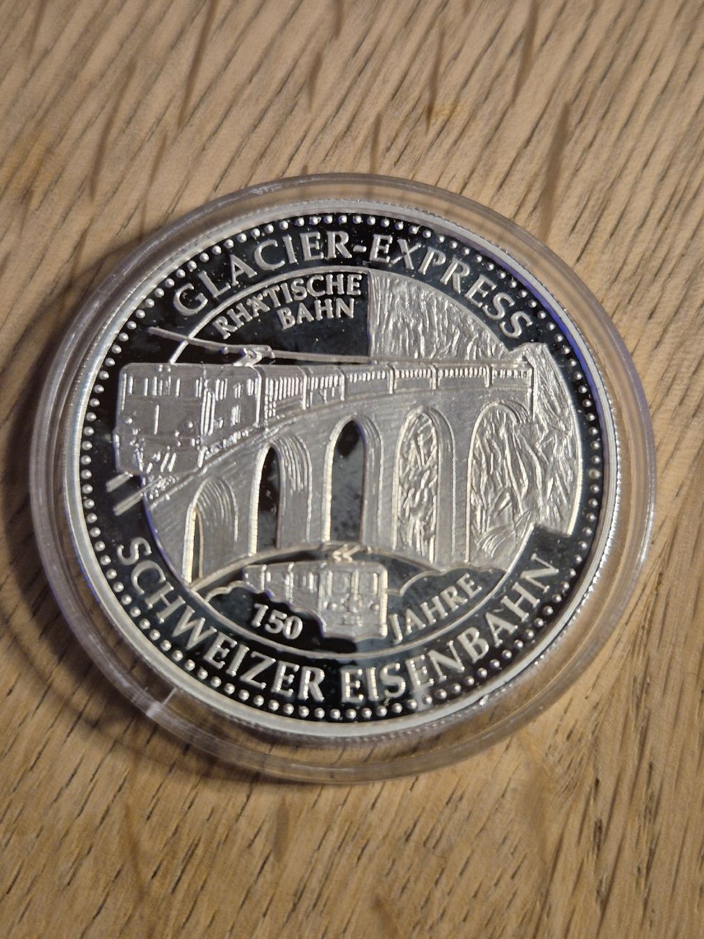 1 Unze Feinsilber Glacier Express / Eisenbahn (Gebraucht) in Mels für ...