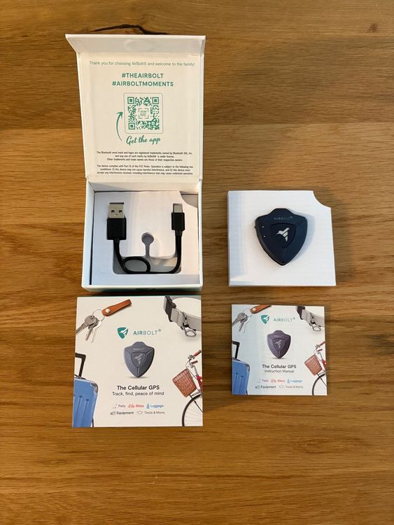 AirBolt GPS Tracker für Velo/Gepäck/Haustiere | Kaufen auf Ricardo