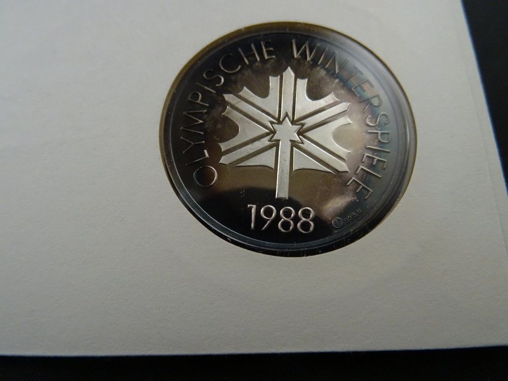 Lettre avec pièce Jeux Olympique d'hiver 1988 Ag 999.9 15g (D'occasion ...