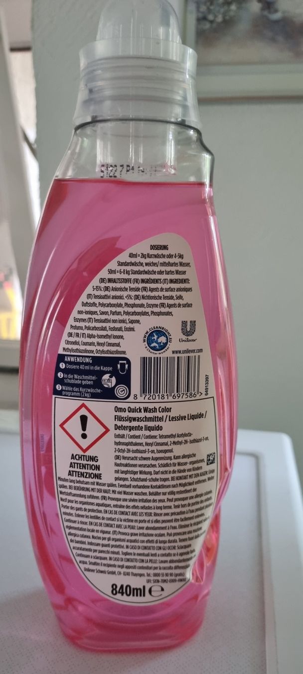 Omo Quick Wash Color Waschmittel, 840ml, neu! (Neu (gemäss Beschreibung ...