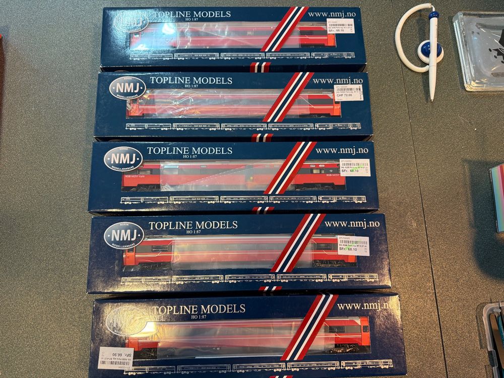 NMJ H0 DC Set NSB B7 Personenwagen SET (Gebraucht) in Chiasso für CHF ...