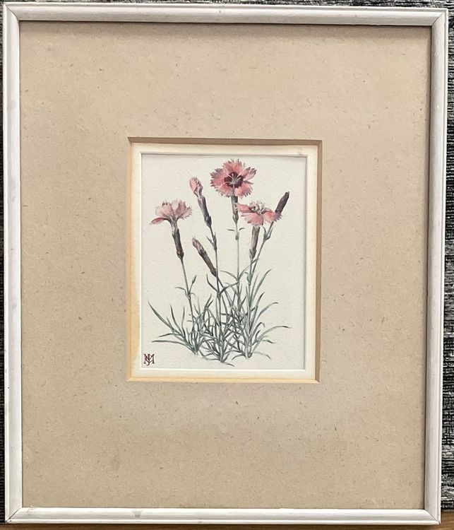 Aquarell von Blumen , Monogrammiert (Gebraucht) in Root für CHF 19 – mit Lieferung auf Ricardo ...
