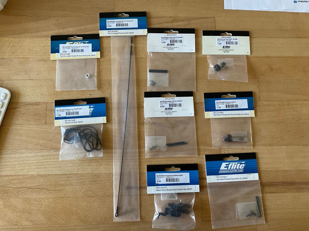 Blade 400 Zubehör, zum Teil noch Originalverpackt (Gebraucht) in ...