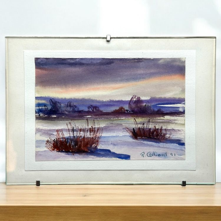 Roland COLLIARD (1932) Aquarelle miniature, signée, 1991 (Gebraucht) in ...