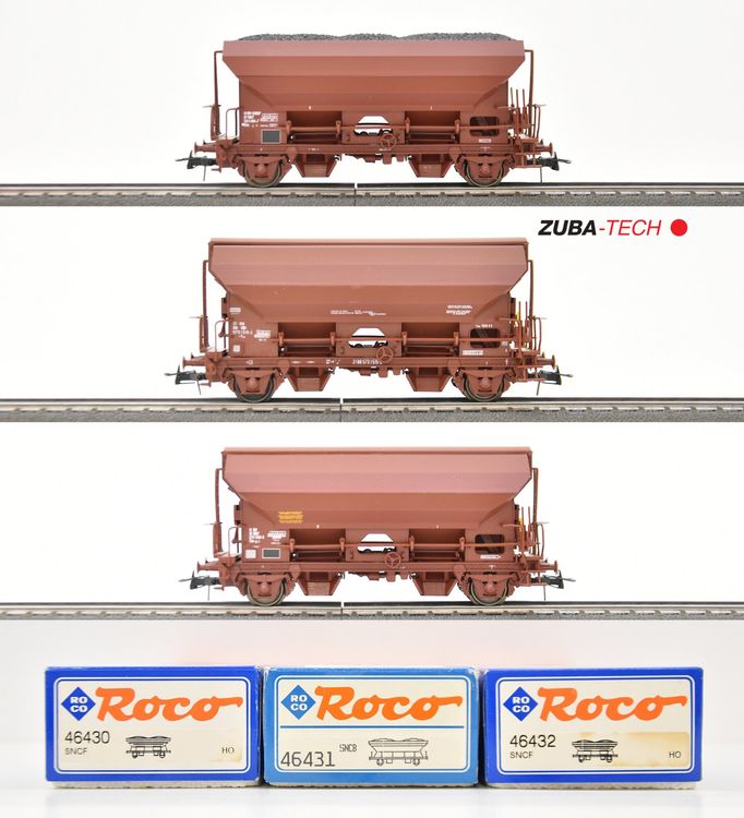 Roco 3x Selbstentladewagen der SNCB/SNCF H0 GS mit OVP (Gebraucht) in ...