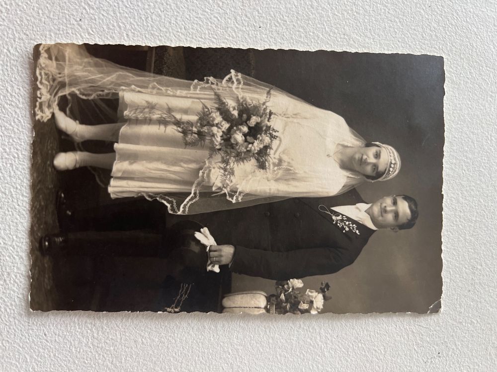 Antikes Hochzeitsfoto, 1920er Jahre, Brautpaar, Fotoateli... (Gebraucht ...