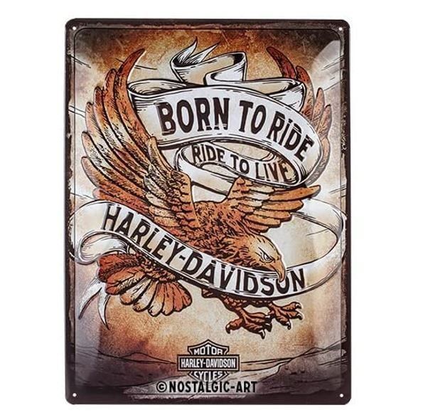 Harley-Davidson born to be ride Schild (Neu und originalverpackt) in ...